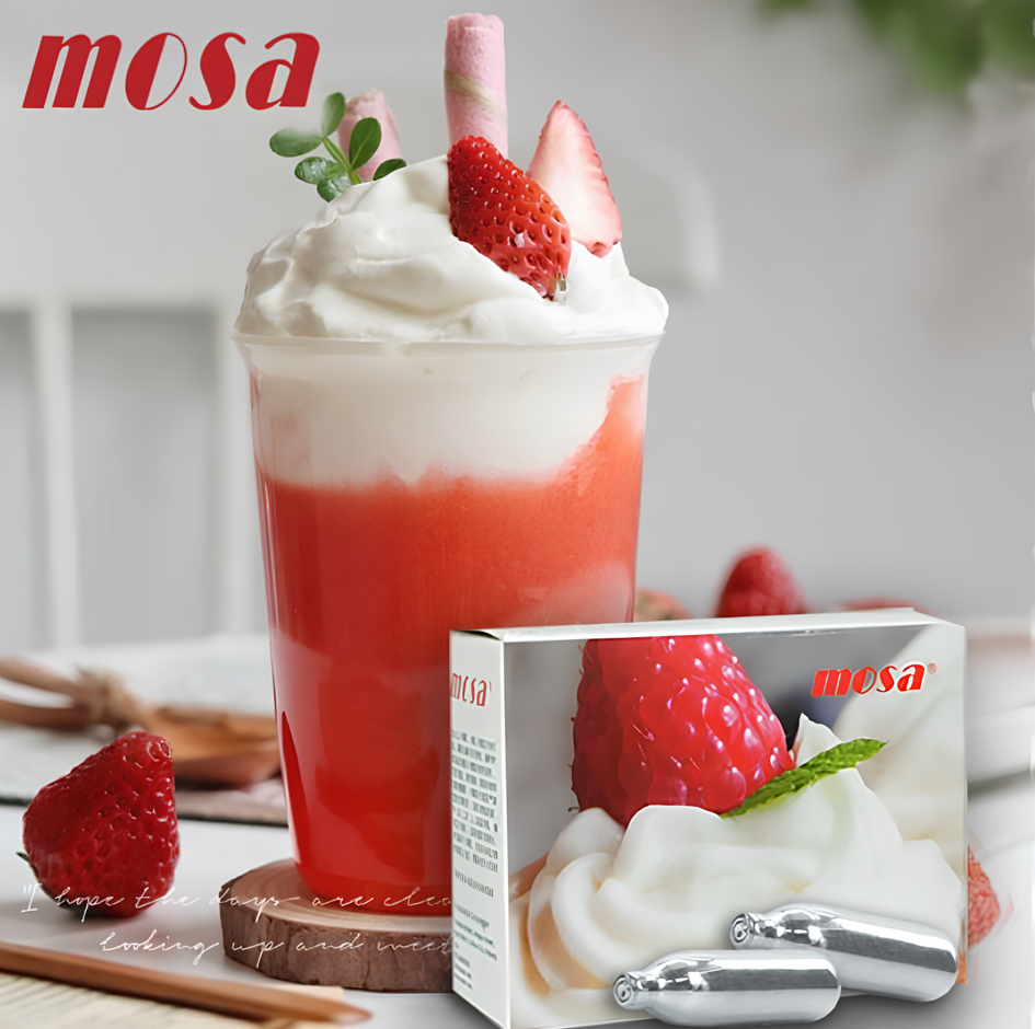 10pcs 28g Mosa N2O Cream Chargers Food Grade Whipped Cream Cartridges ...