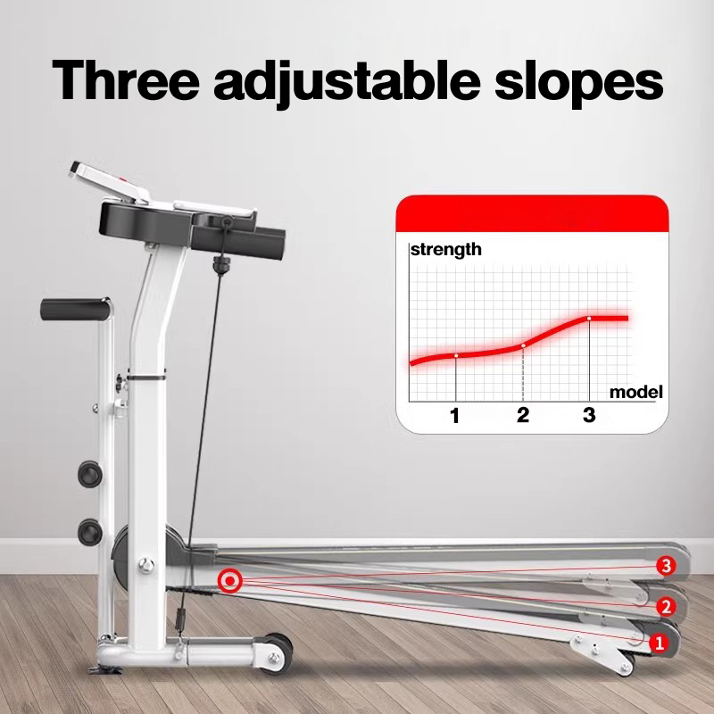 Manual Treadmill Machine Foldable Walking Pad Incline Threadmill ...