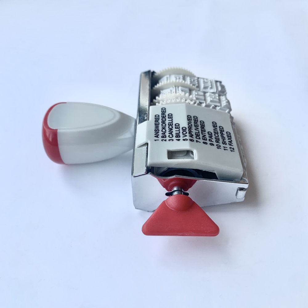 12 Phrases Office Affairs Stamp Multi-Function Stamp Invoiced Checked Acknowl'D Billed ...