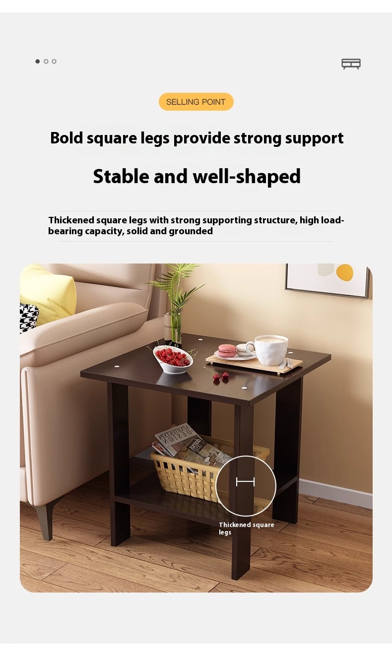Nordic Bedside Table Small Square Desk Coffee Table Simple Sofa Side ...
