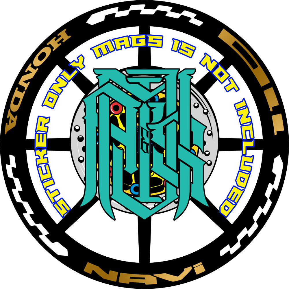 (Sticker Only) Honda Navi 110 Mag/Rim Decal/Sticker (pair wheels ...