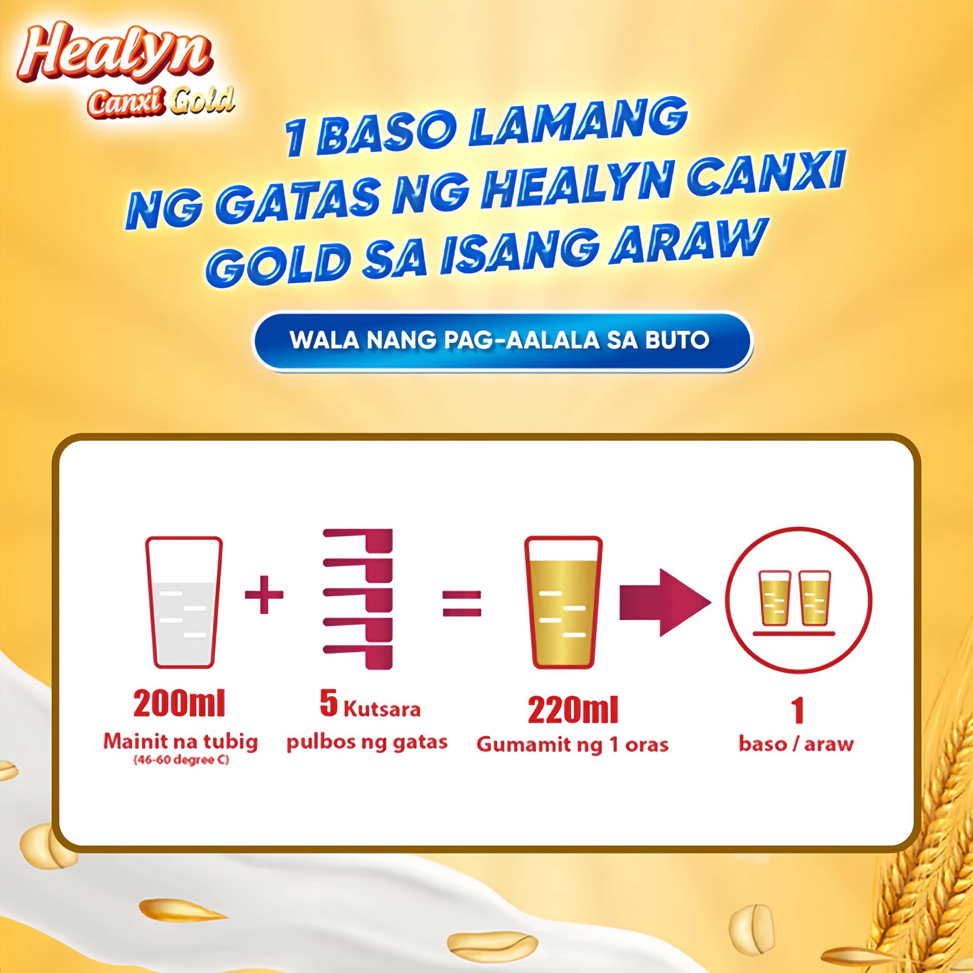 Healyn Canxi Gold milk 400g/CAN - prevents osteoporosis, arthritis and ...