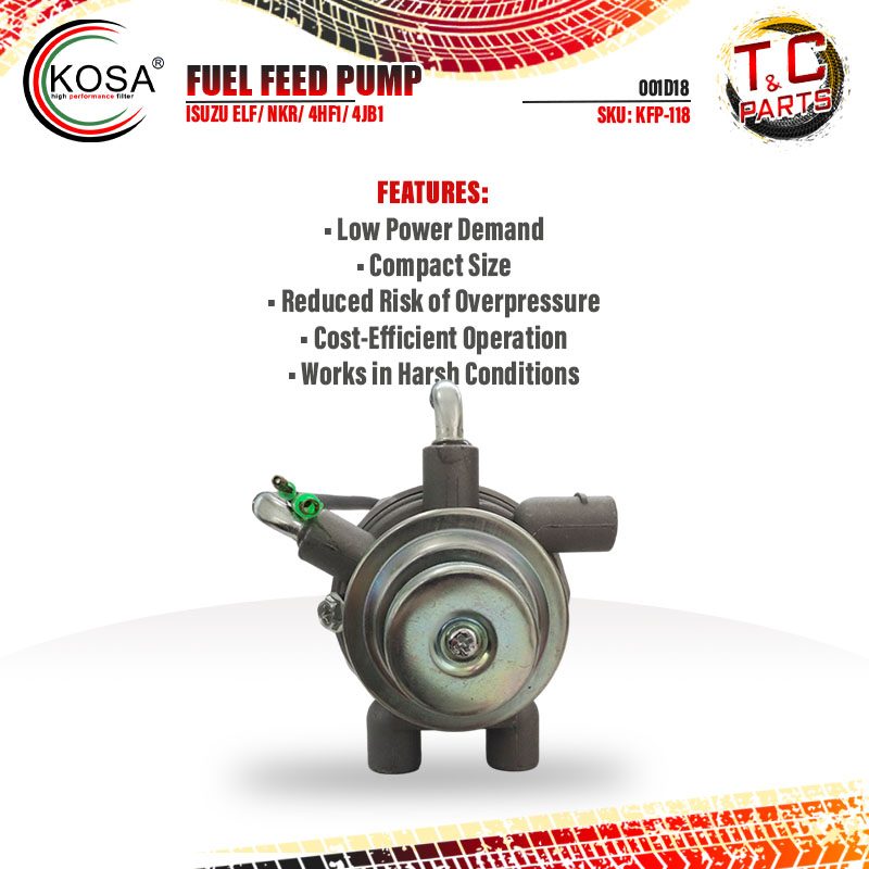 ISUZU ELF/ NKR/ 4HF1/ 4JB1 FUEL FEED PUMP 001D18 KOSA (1 PC) | Shopee ...