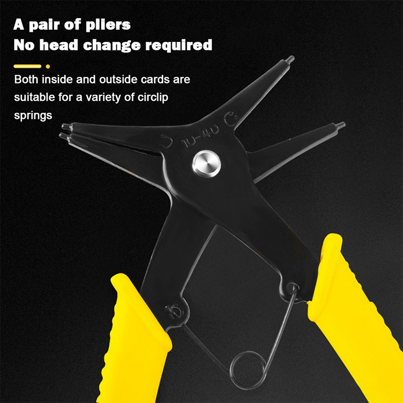 Portable Circlip Pliers Multifunction 2-in-1 DIY Snap Spring Ring ...
