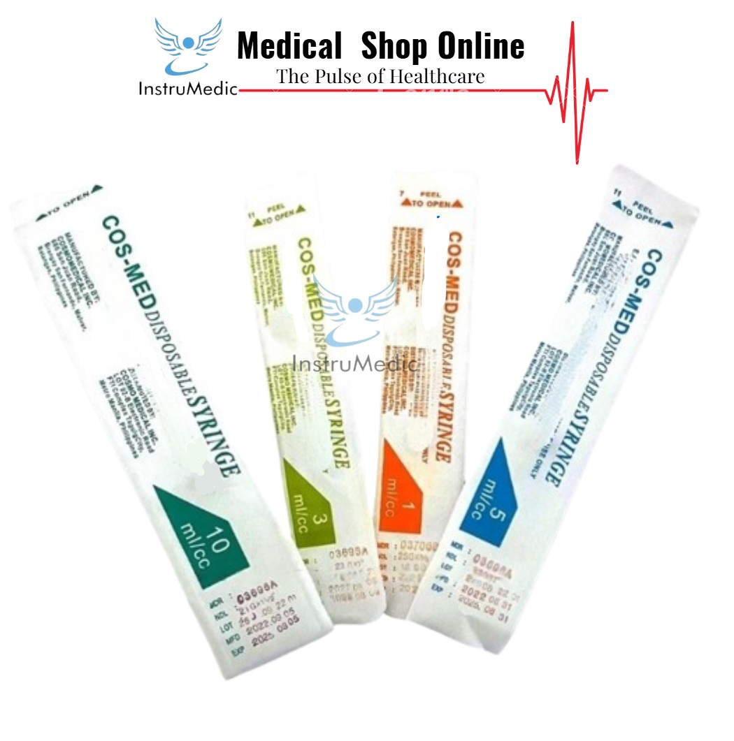 Cosmed Disposable Syringe (1cc, 3cc, 5cc, 10cc) Medical Supplies ...