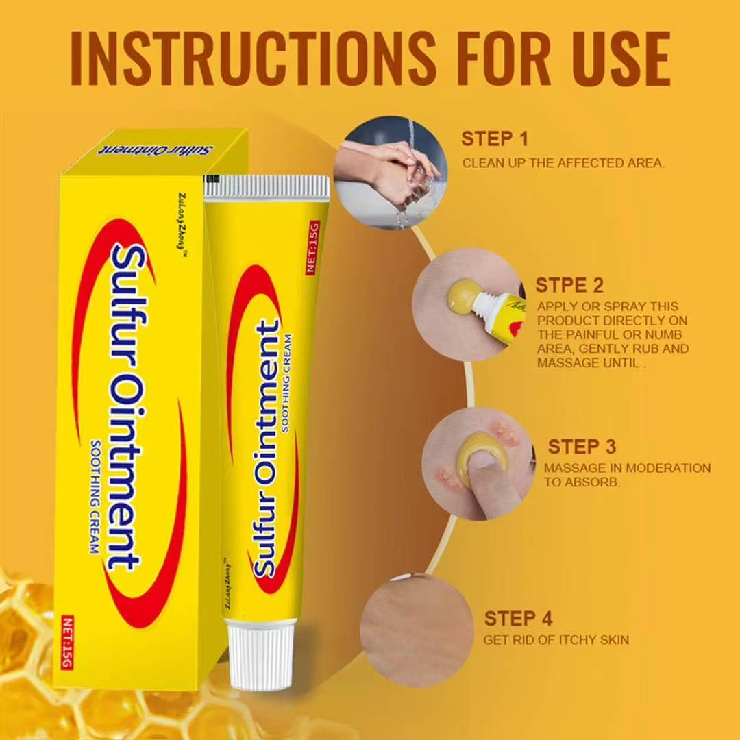 Sulfur Ointment 15g Chinese Herbal Skin Psoriasis Dermatitis Eczema ...