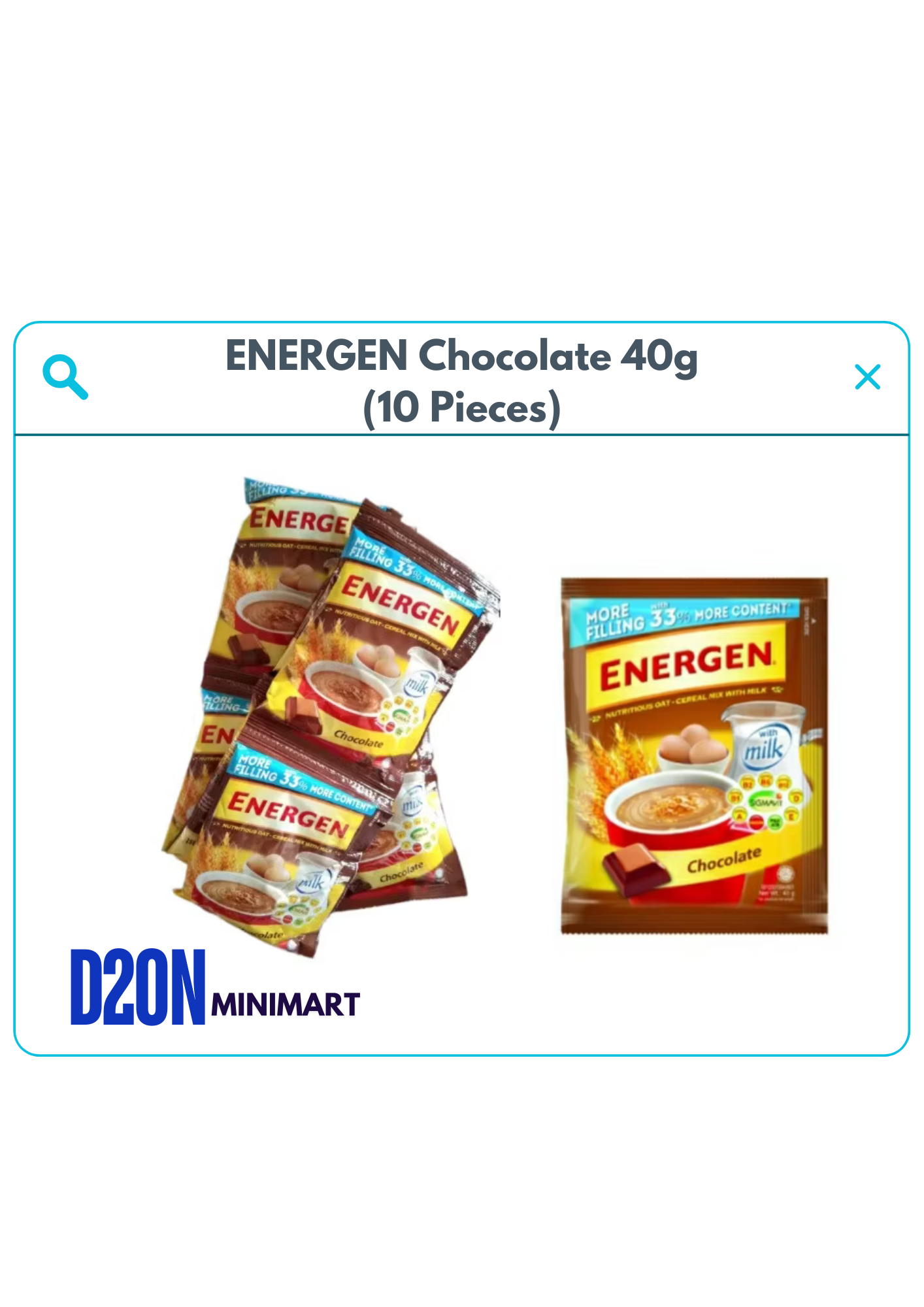 ENERGEN Chocolate Cereal Oats - HANGER 40g x 10 pieces | Shopee Philippines