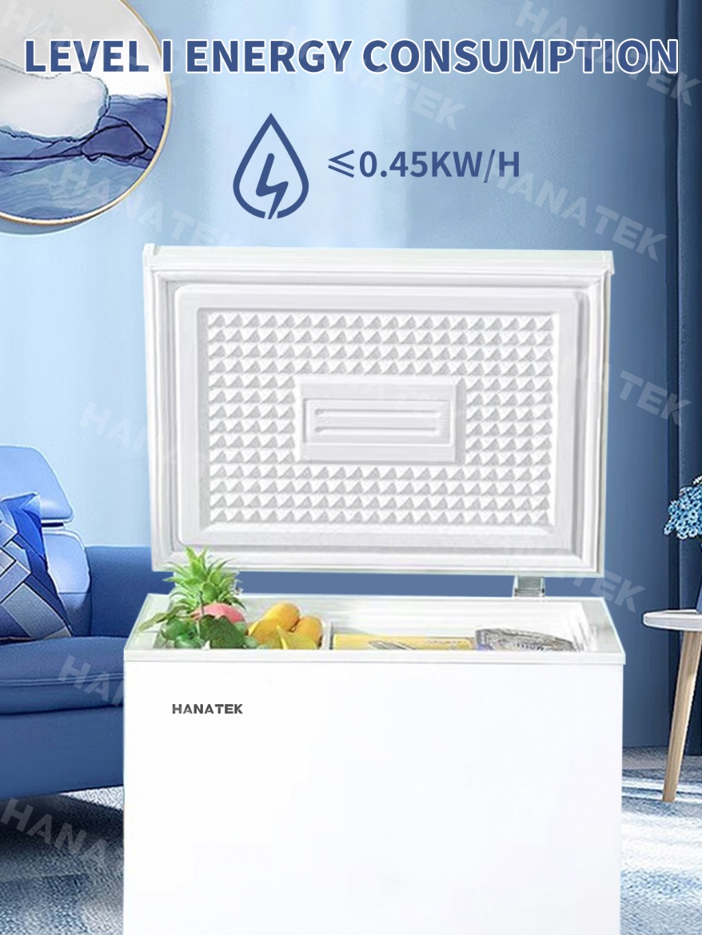 HANATEK Freezer Inverter Chest Freezer Refrigerator Mini Freezer ...