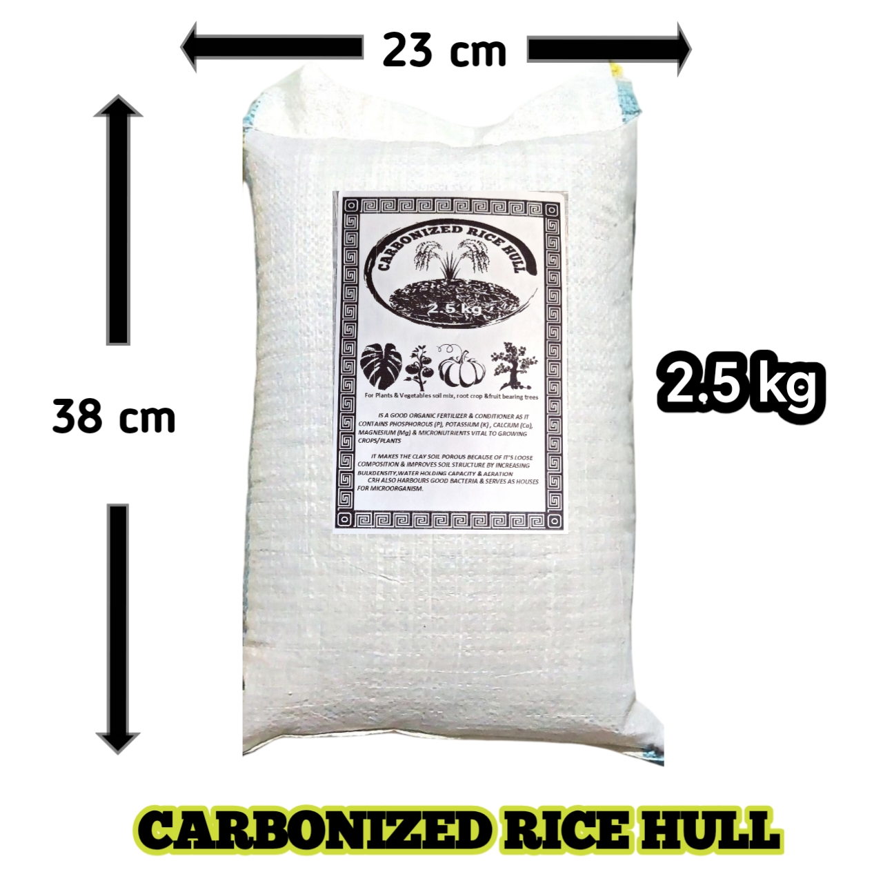 2.5 kilos Carbonized Rice Hull 1 sack | Shopee Philippines