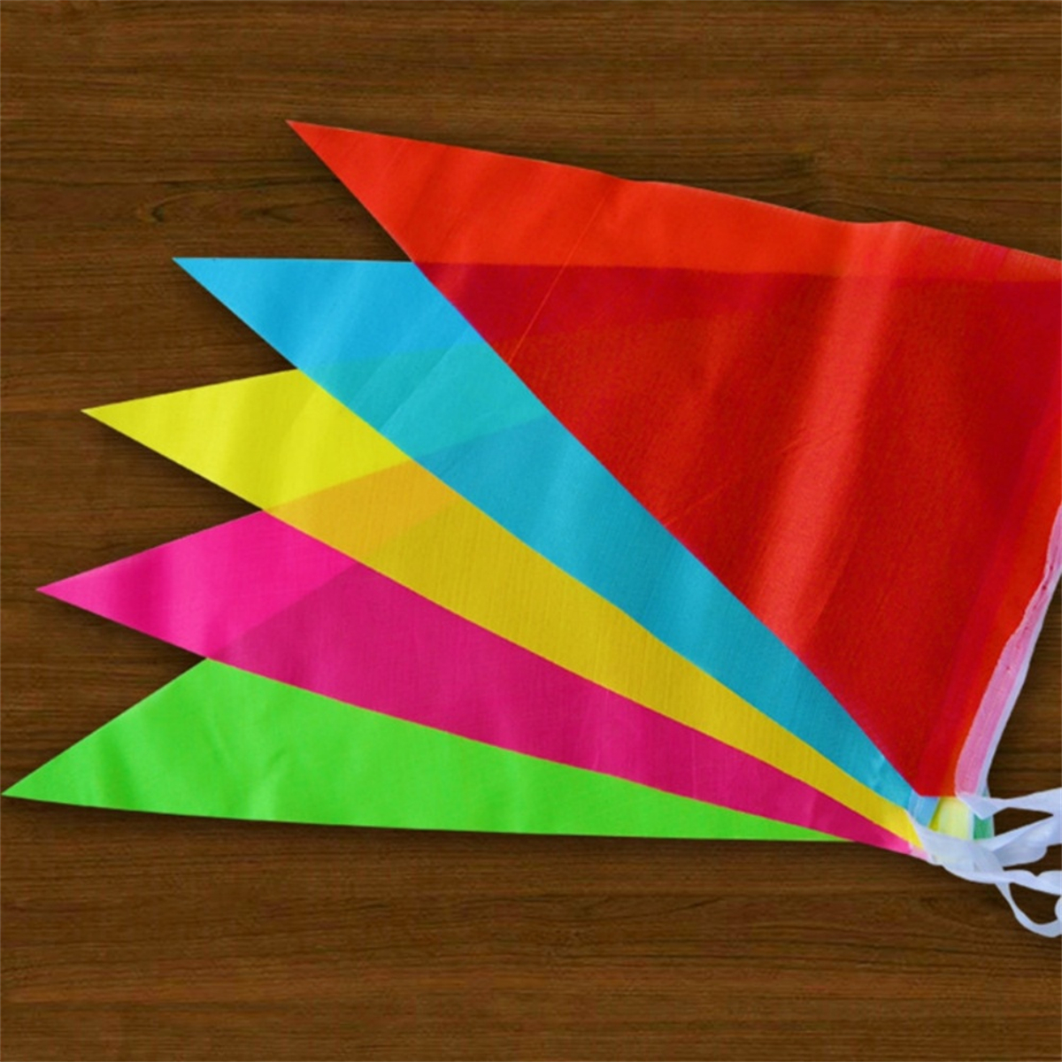 150PCs Banderitas Triangle Flags Colorful Fiesta Flag Rainbow Pennant ...