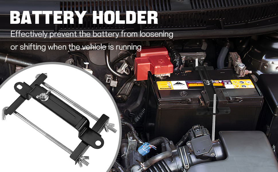 Adjustable Battery Hold Down, Car Battery Tie Down Holder Kit ...