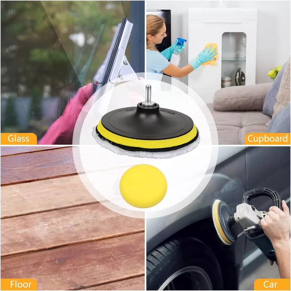 Polishing Pads set 3/5/7 inch Wool Polisher Polishing Wheel Buffing ...