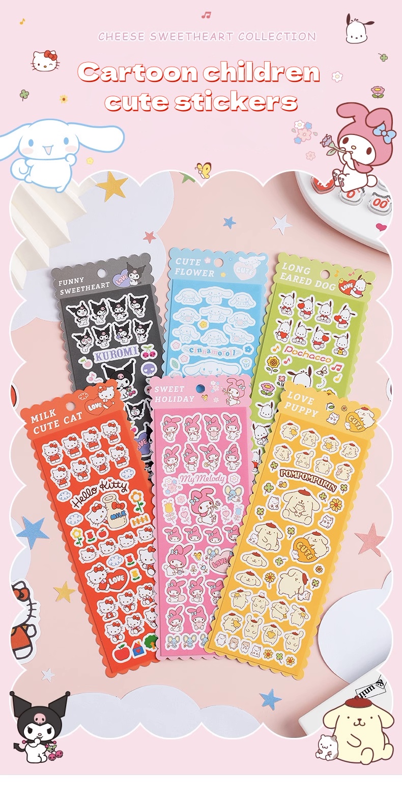 UNICO Cartoon Sticker Sanrio Laser Notebook Sticker Goo Card Sticker ...