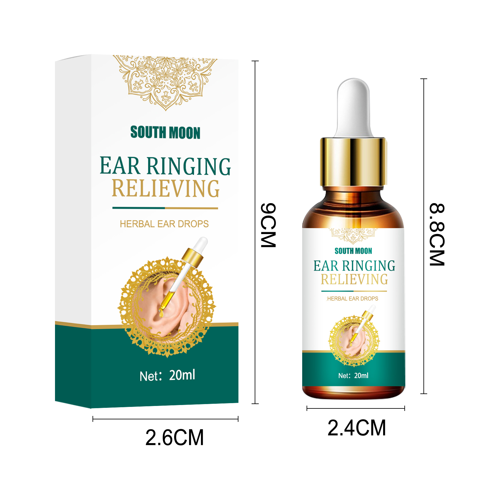 SOUTH MOON Tinnitus Ear Drops Relieves Ringing Ear Care for Ear Itching ...