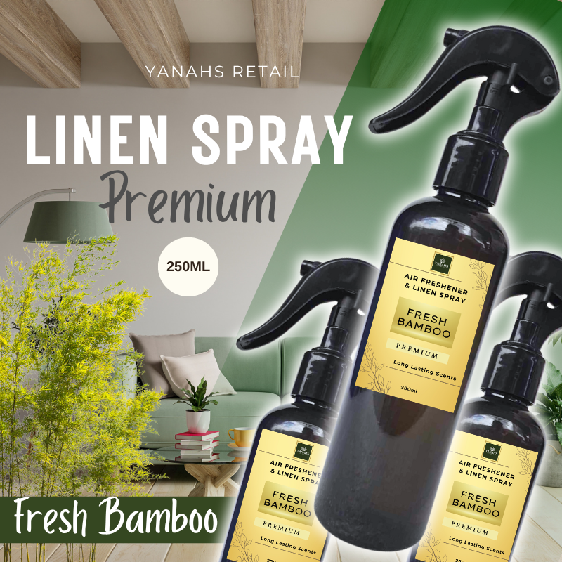 Fresh Bamboo Premium Air Freshener & Fabric Linen Spray Alcohol-Based ...