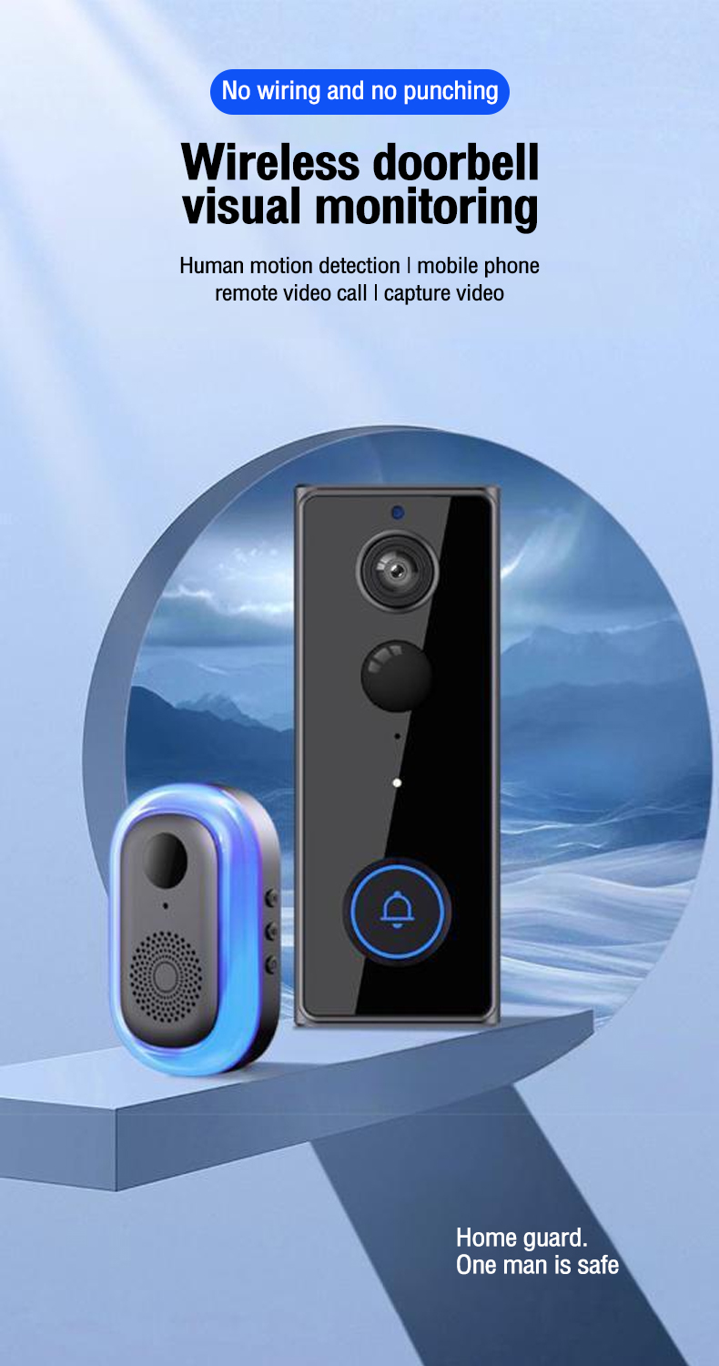Waterproof 2K PIR WIFI Smart Wireless Doorbell with Doorbell Camera ...