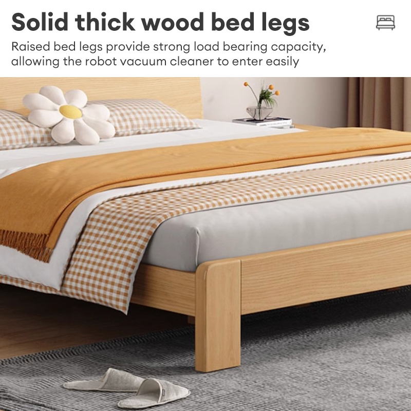 CONOCO Solid Wood Bed Frame Family Bed Bedroom Furniture Wooden Bed ...