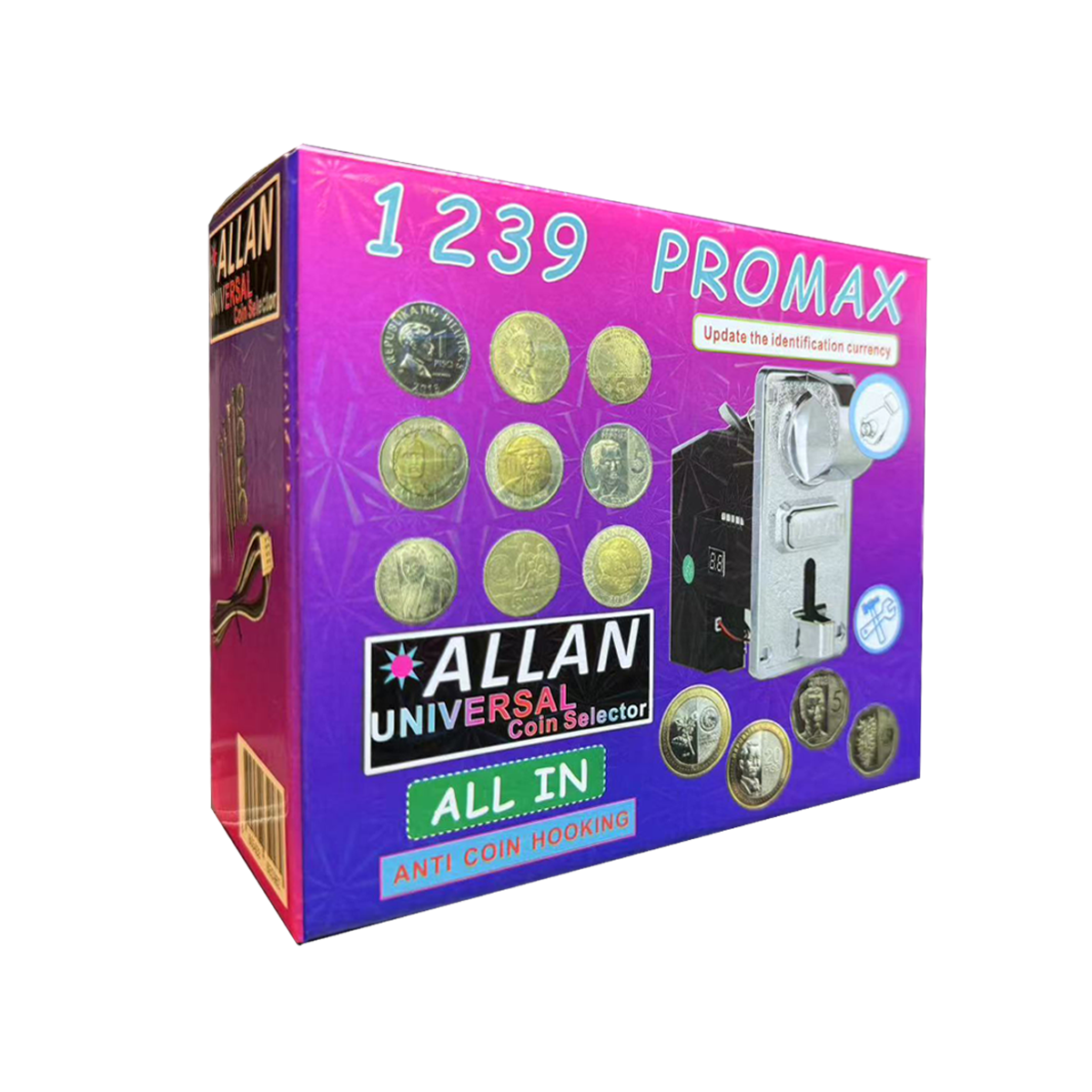 ALLAN 1239A Coinslot Multi Coin Selector accepts Old and New Coins For ...