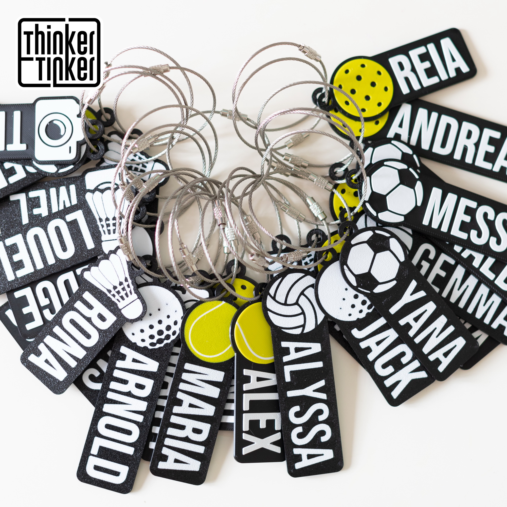 Personalized Tennis Bag Tags, Custom Tennis Name Tags, Luggage Tags ...
