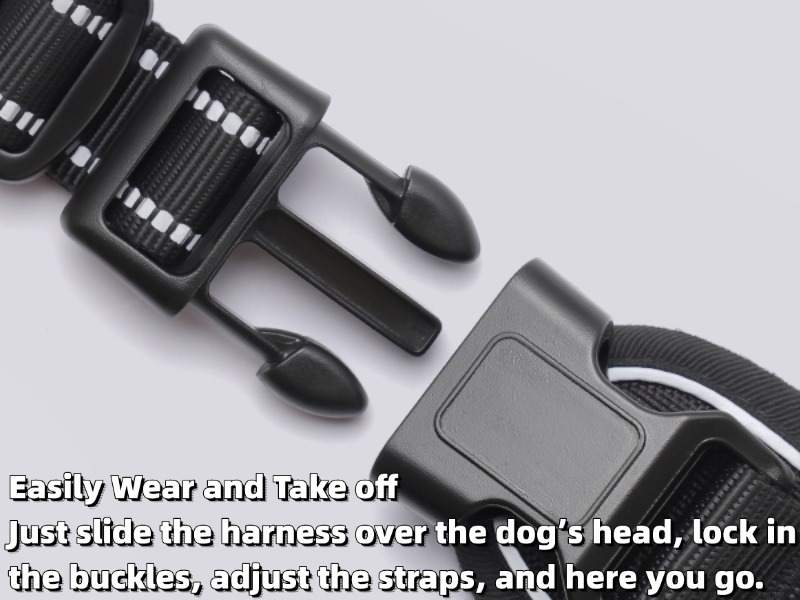 Tactical Y-Shape Harness for Large/Aggressive Dogs - No-Pull Heavy-Duty ...