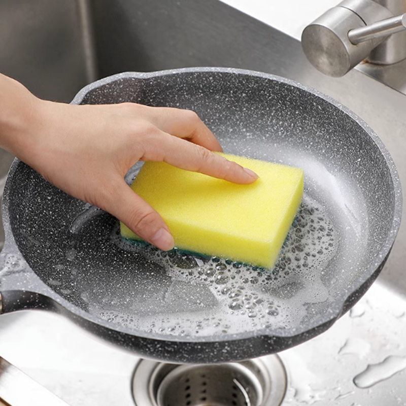 NICE Dishwashing Sponge Magic Wipe Kitchen Double Sided Cleaning Sponge ...