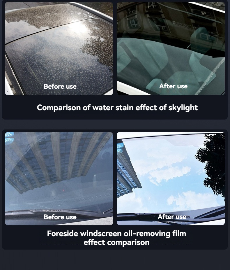 Watermarks Remover, Acid Rain Remover for Car,Glass Oil Film Remover,Windshield Glass Cleaner ...