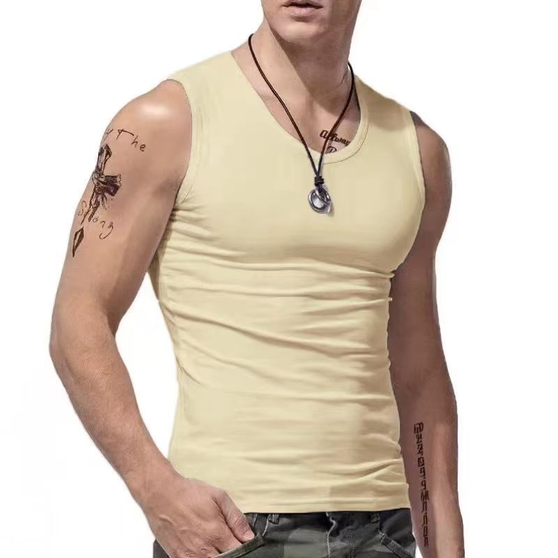 Drifit sleeveless shirt simple plain color fashion summer suit cloth ...