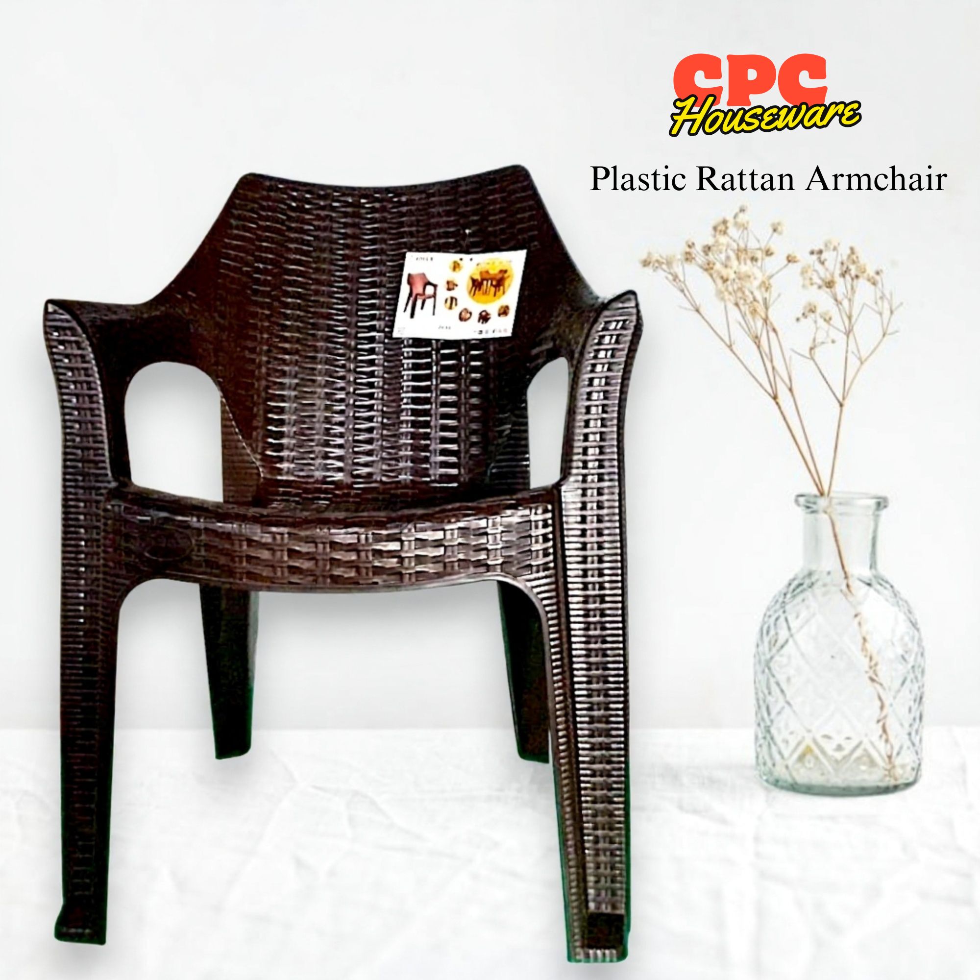 Plastic Rattan Armchair/Arm Chair/ Upuan/ Silya/Rattan Armchair ...