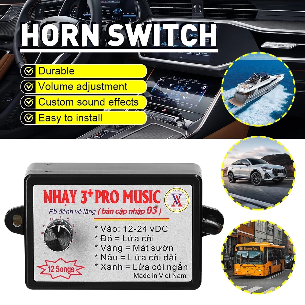 2025 New 25-Tone Universal Car Horn Controller - Advanced Electric Speaker Sound Control Unit ...