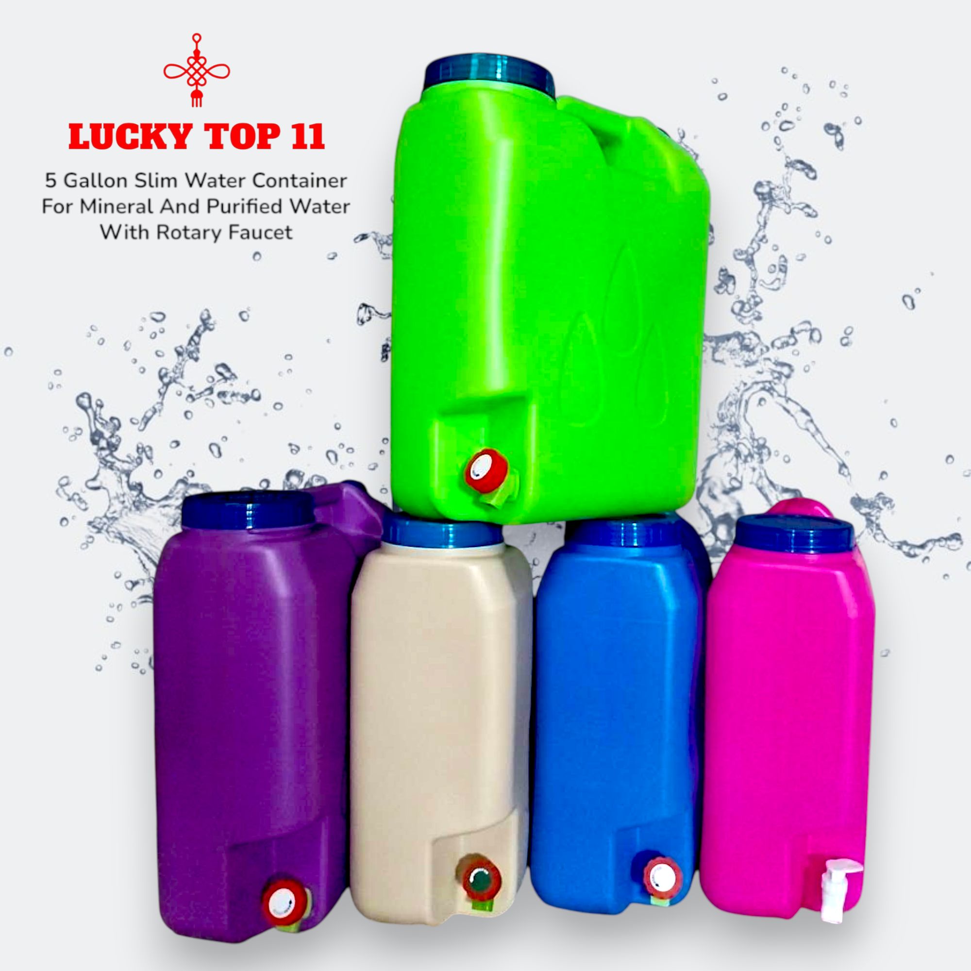 20LITERS OR 5 GALLON SLIM WATER CONTAINER FOR MINERAL AND PURIFIED ...