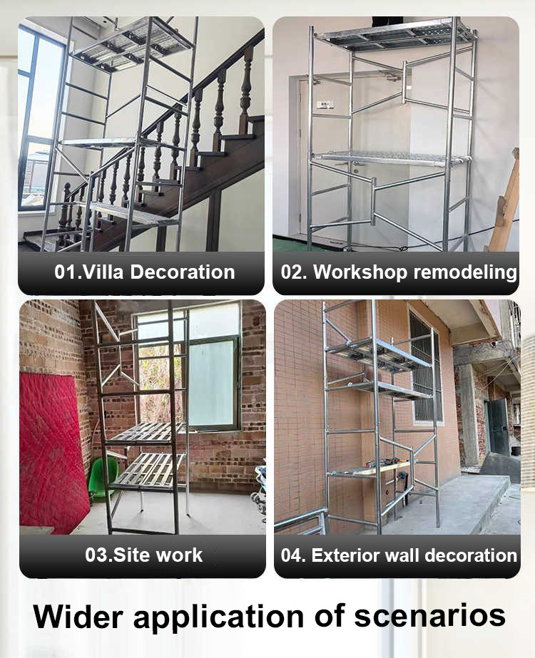 Heavy Duty Folding Scaffolding Portable Work Platform Complete Set with ...