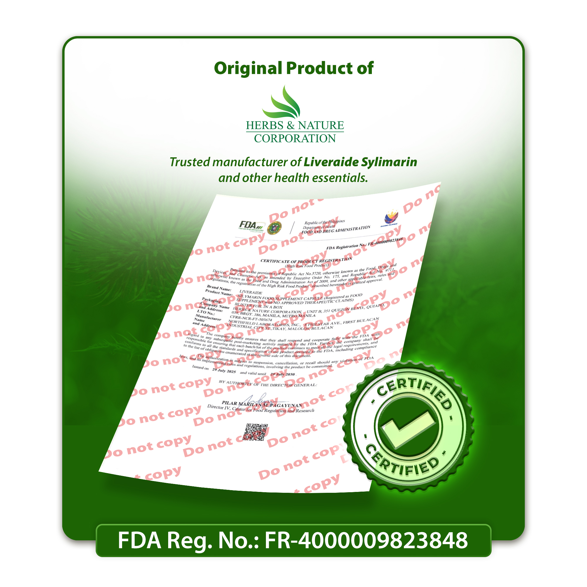 HNC - Liveraide Silymarin 100 pcs Capsule 555 mg Liver Protection ...