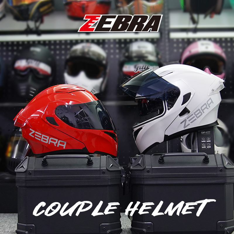 ZEBRA ff805 Couple Helmet Full Face Modular Helmet Dual Visor ...