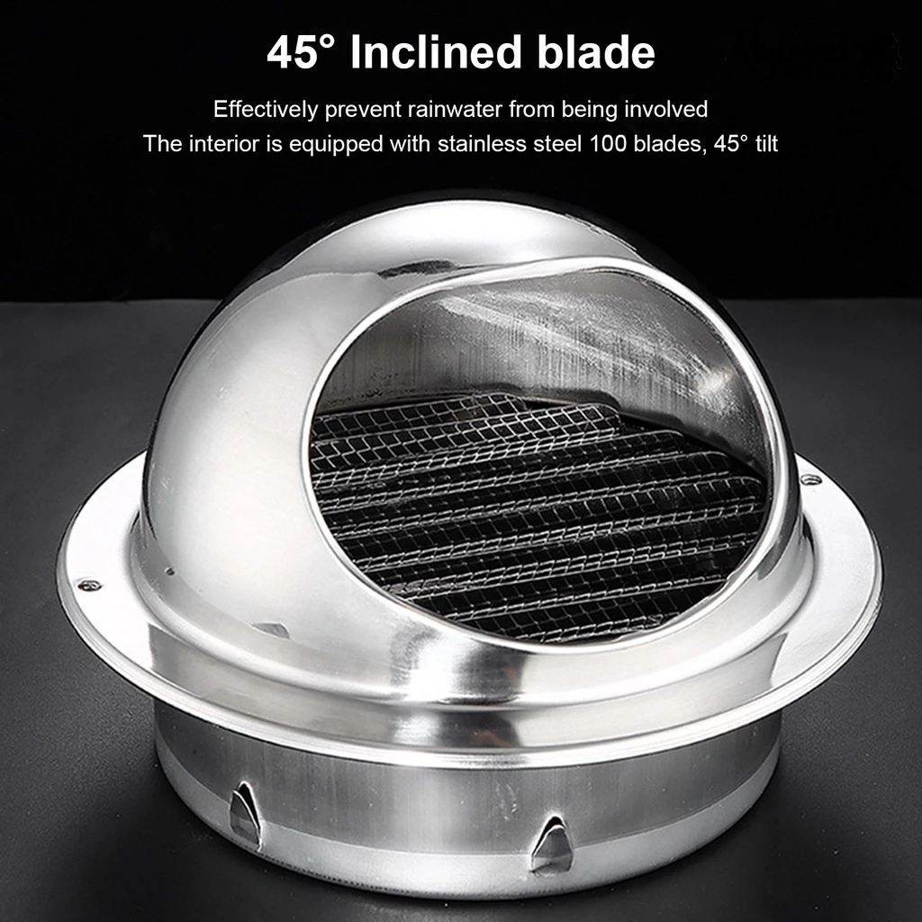 304 Stainless Steel Exhaust Hood 201 SS Ventilation Vent cap Wall Air ...