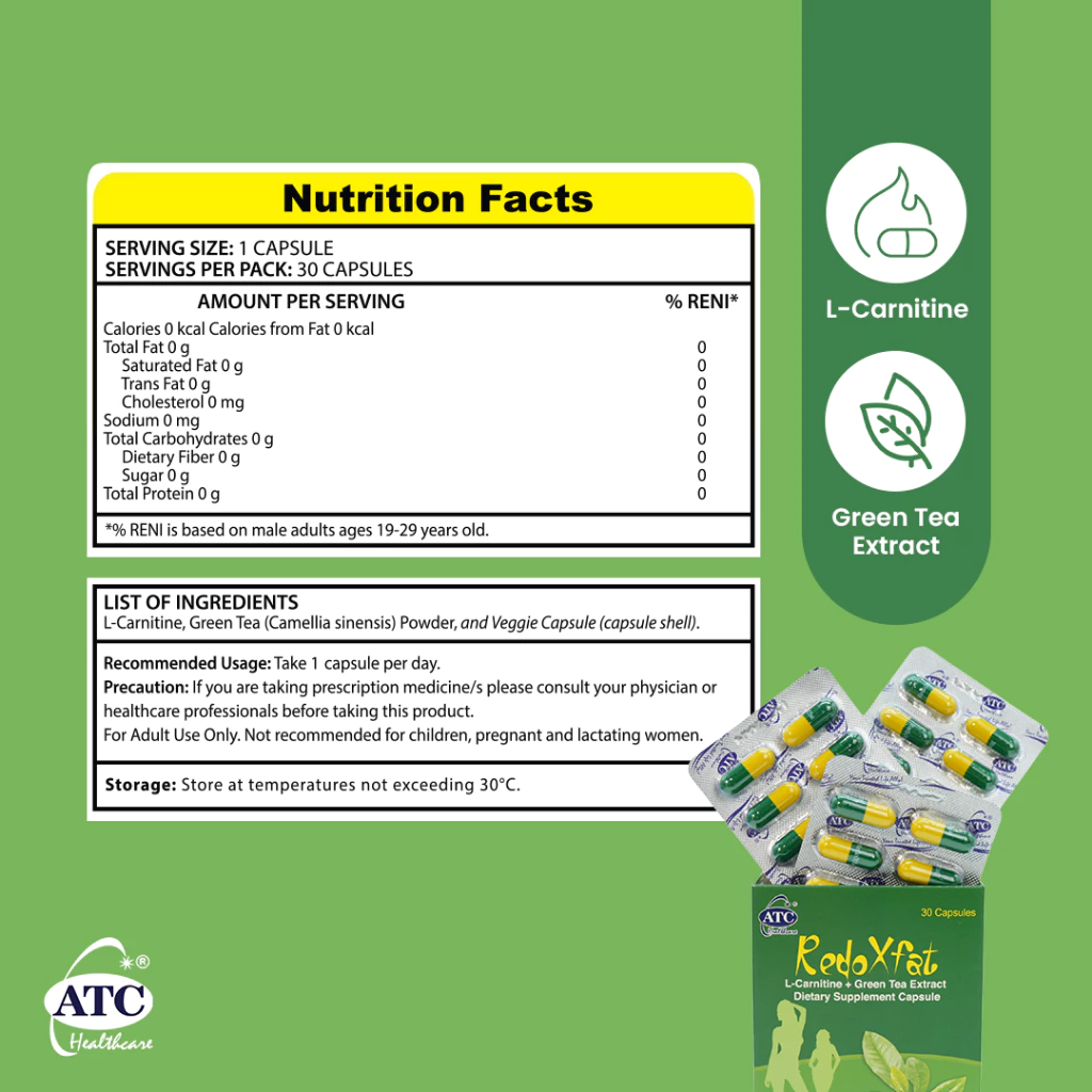ATC Redoxfat 30's Original Fat Burning Fast Enhance Energy Metabolism ...