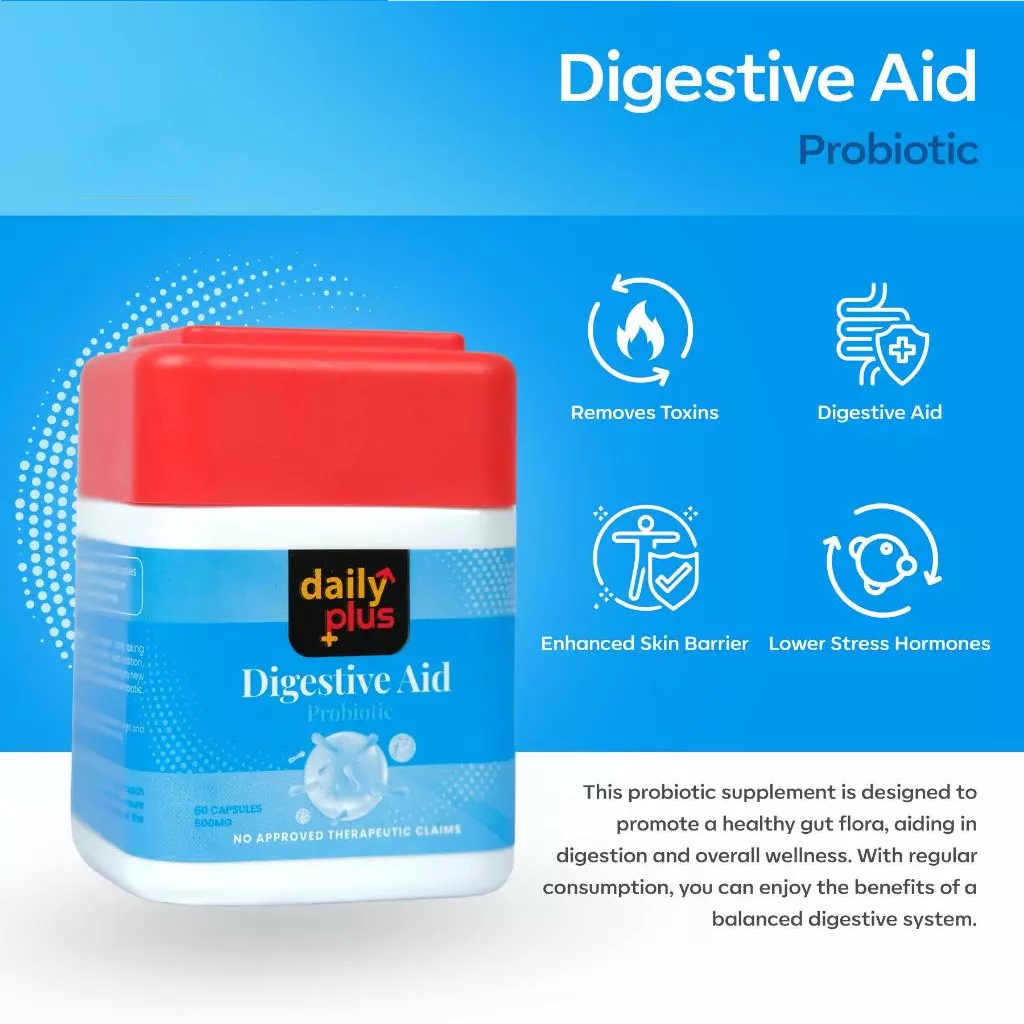 Daily Plus probiotic capsules help digestion supplements promote gut ...
