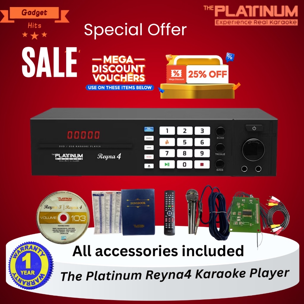 The Platinum Reyna 4 Karaoke Player With 21,000 songs VOL 105 CD with ...