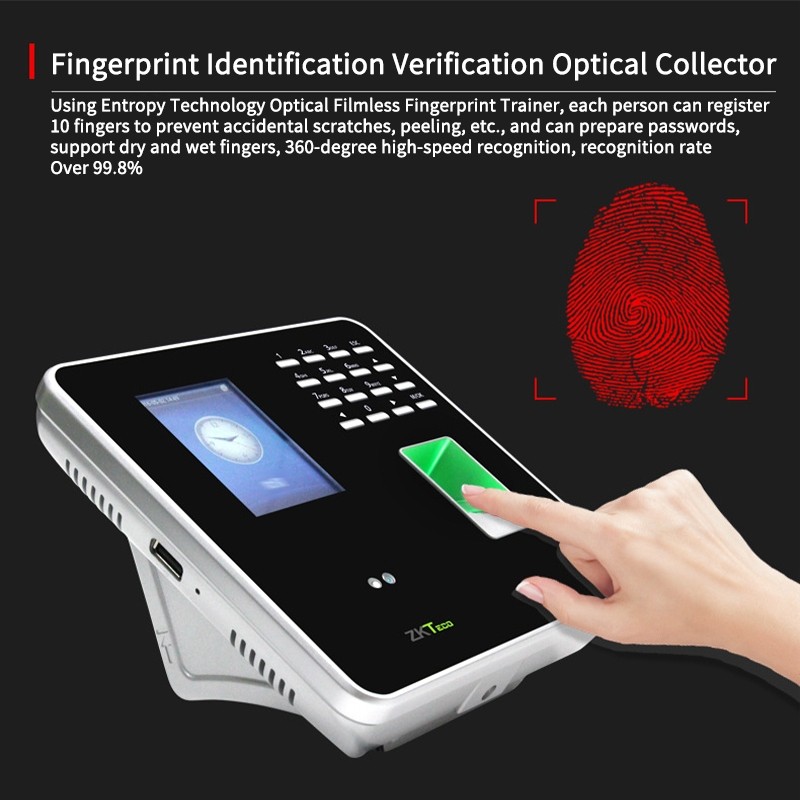ZKTeco Fingerprint Attendance Machine Biometrics Face Time Attendance ...