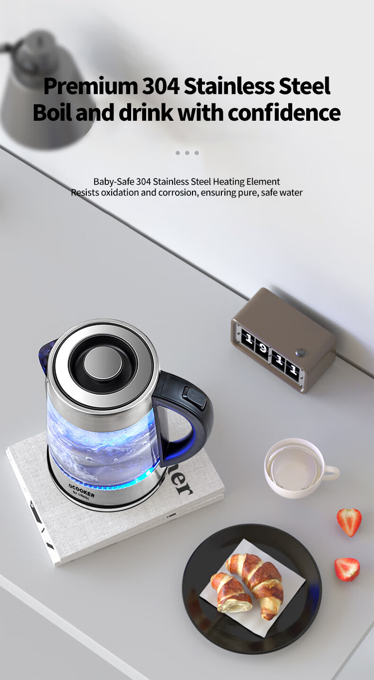 Xiaomi Lifeite 1.7L Glass Electric Kettle Auto Power-off Health Pot ...