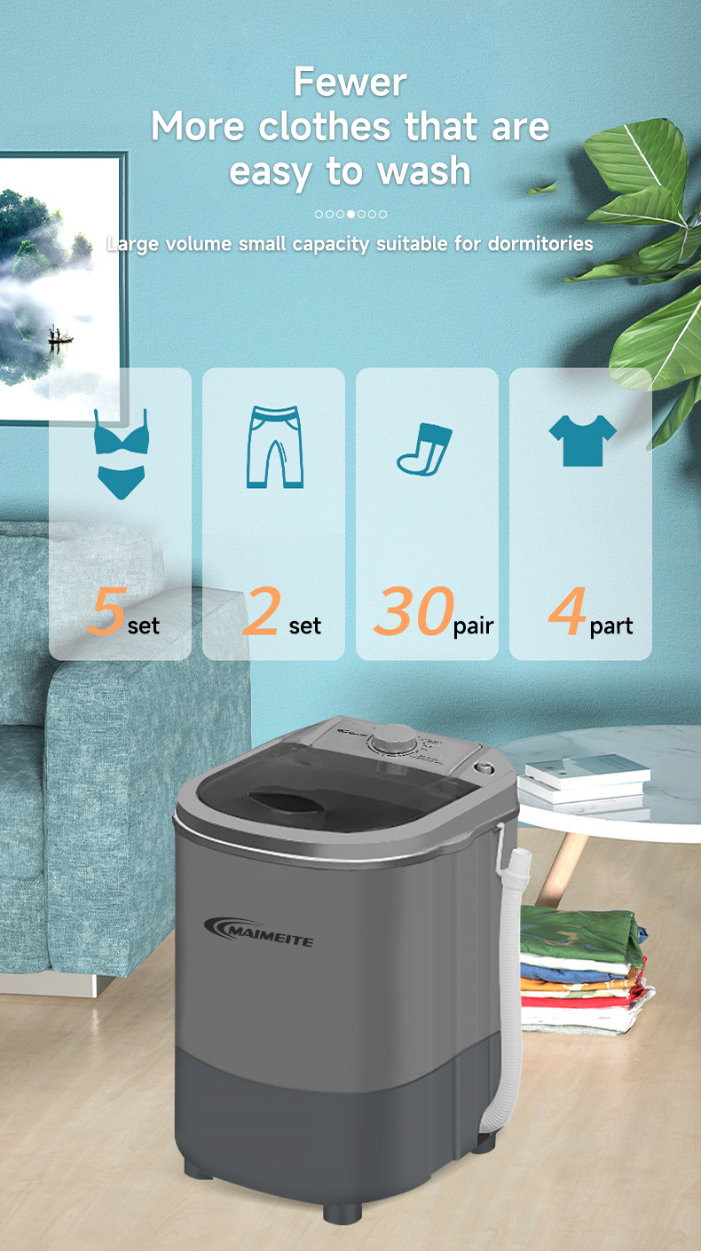 Maimeite 4.5KG mini washing machine automatic portable washing machine ...