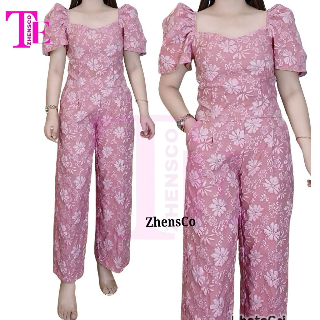 ZHENSCO Modern Puff Sleeve Smocking Back Filipiniana and Highwaisted ...