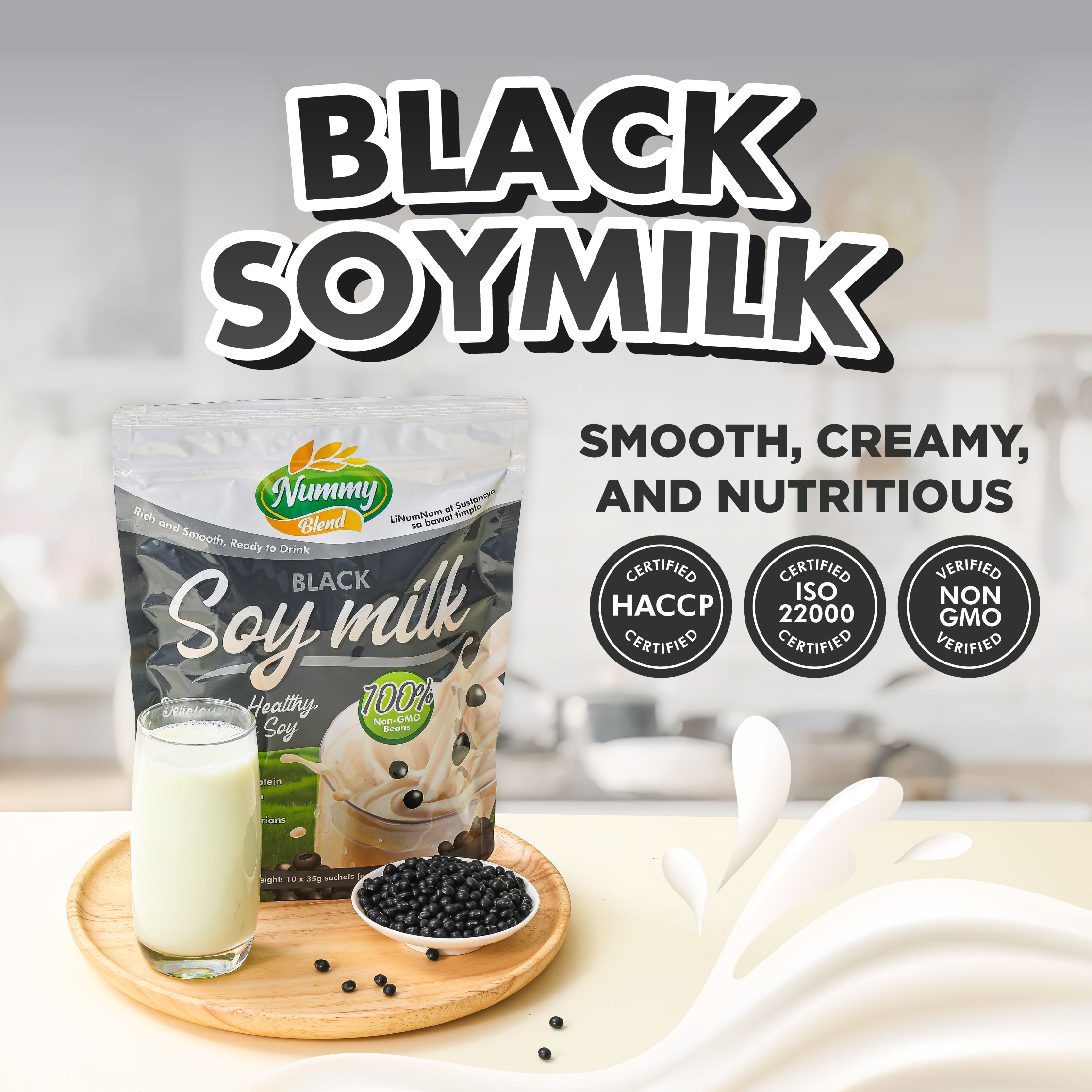 Nummy Blend SoyMilk Black Bean & Black Rice Blend | Soya Milk Powdered ...