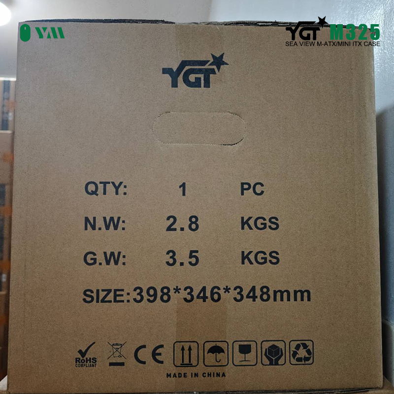 YGT M325 Seaview Room Gaming PC Case With Tempered Glass Micro ATX/ITX ...