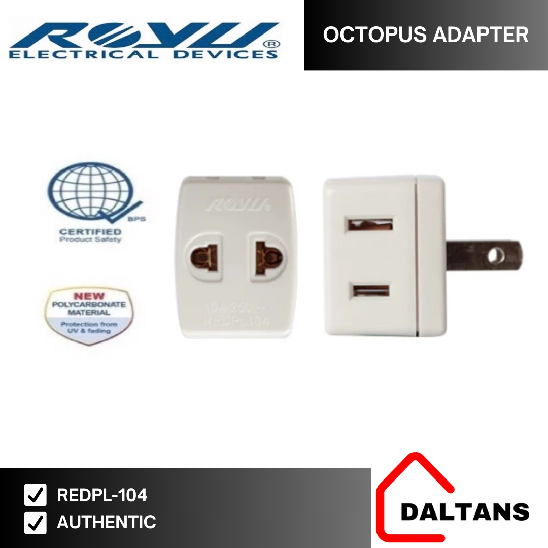 ROYU OCTOPUS ADAPTER 250V-10A REDPL104 | Shopee Philippines