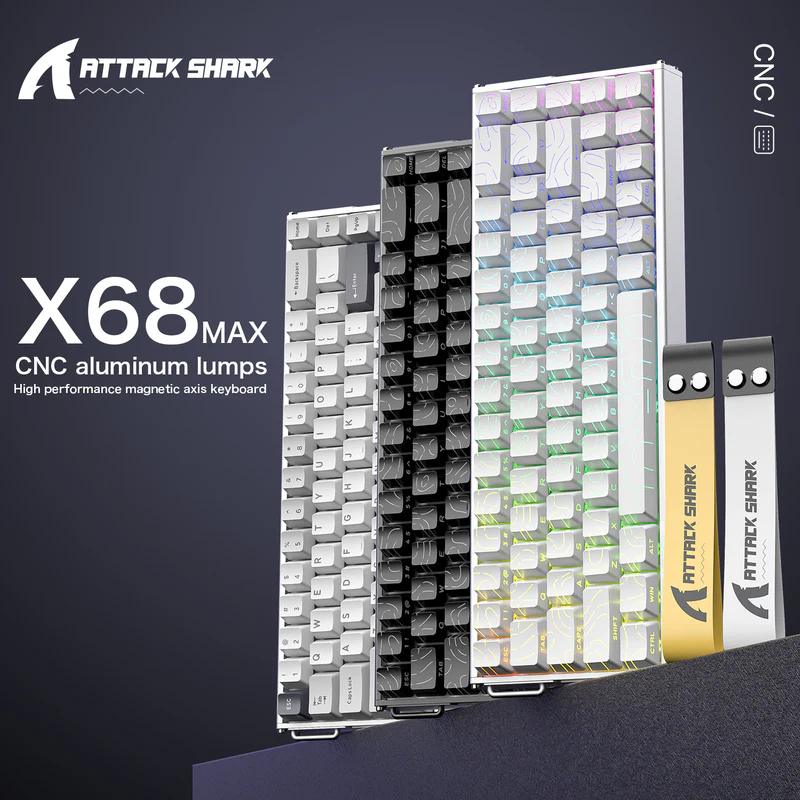 [Attack Shark Promo] ATTACK SHARK X68MAX HE Rapid Trigger Aluminum ...