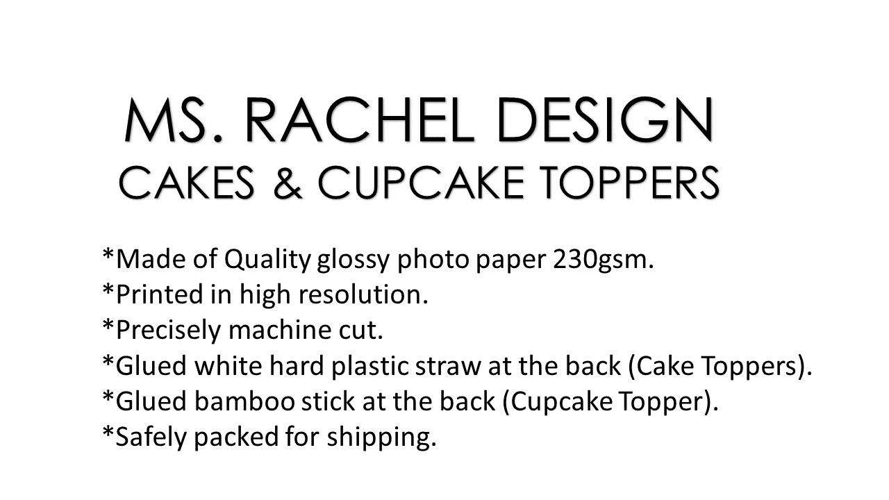 MS-RACHEL Design Cake Topper with personalized name and age of the ...