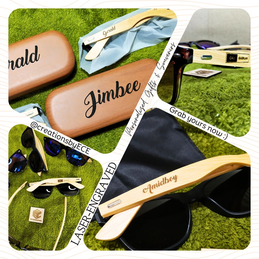 Personalized Bamboo Sunglasses Shades | INCLUDES Name Engraving | Laser ...