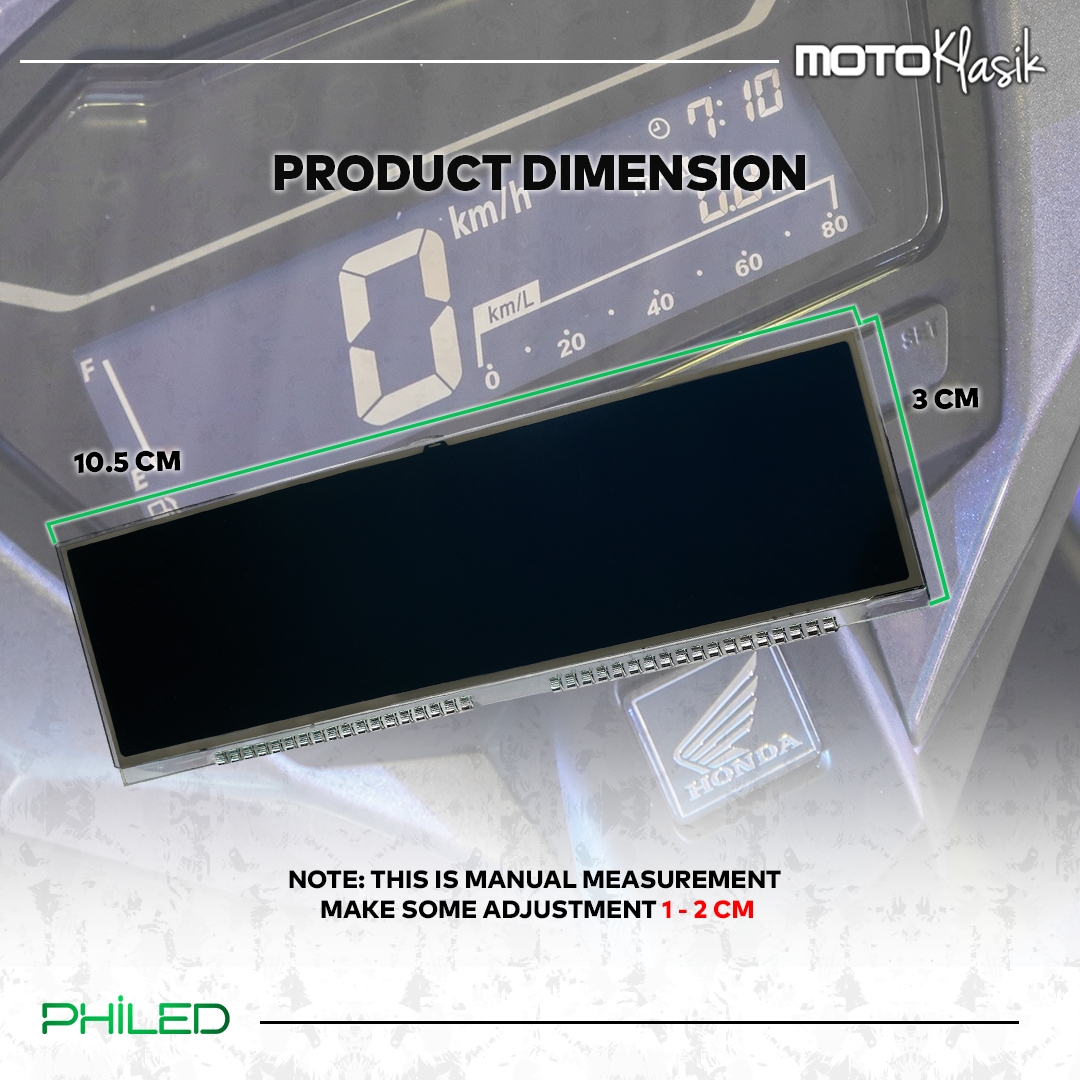 PHILED HONDA CLICK V2/V3/V4 LCD BLUE DISPLAY PL-11633 SPEEDOMETER PANEL ...