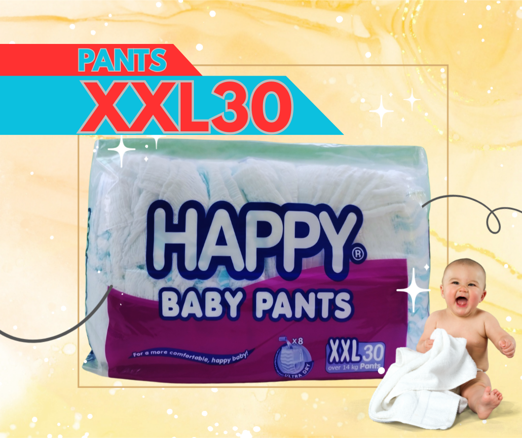 HAPPY BABY PANTS DIAPER XXL by 30pcs (1pack/30pads) | Shopee Philippines