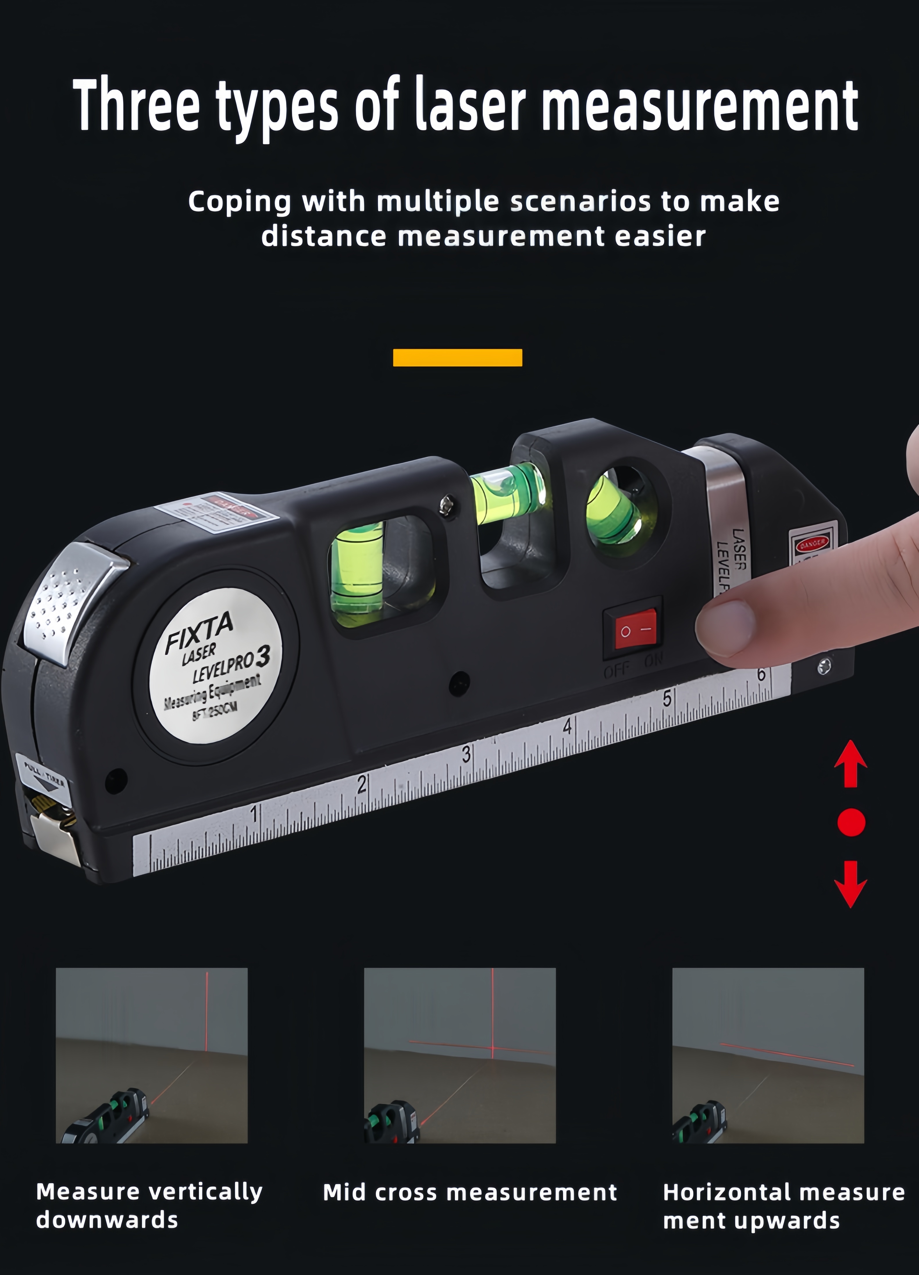 Laser level professional automatic leveling 360 ° red light horizontal ...